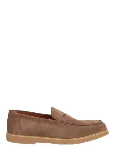 DOUCAL'S Leather Penny Loafers - Beige