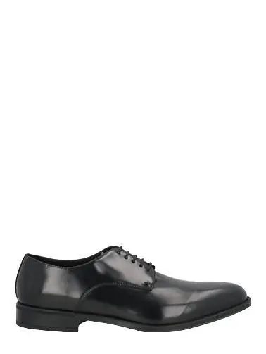 DOUCAL'S Lace-up Leather Derby Shoes - Black