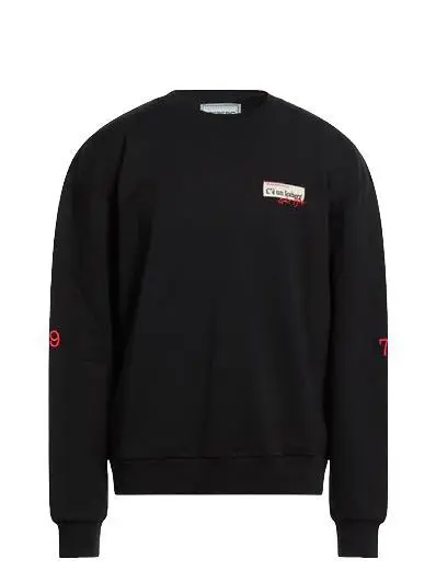 Iceberg Cotton French Terry Sweatshirt - Black