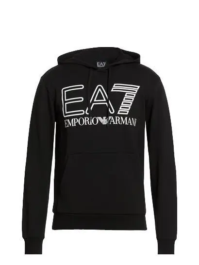 EA7 Hooded Sweatshirt With Logo - Black