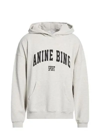ANINE BING Cotton Fleece Hoodie - Grey