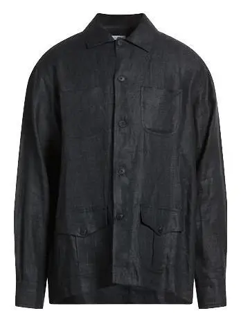 SALVATORE PICCOLO Shirt Size Linen - Black