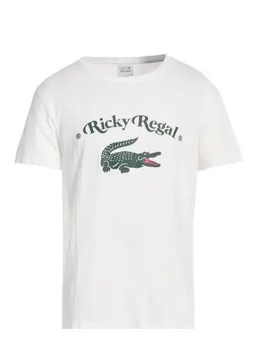 Lacoste X Ricky Regal T-shirt Burgundy Size Cotton - White