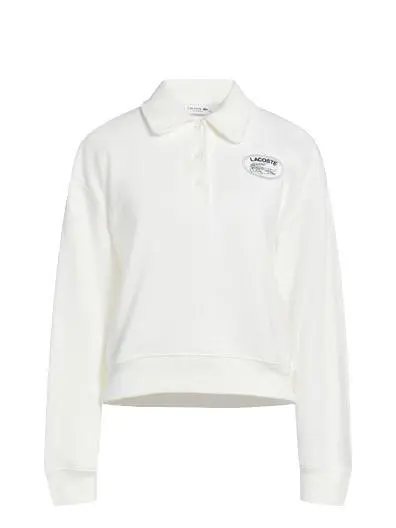 Lacoste Cotton French Terry Sweatshirt - White