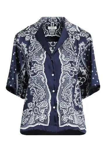 Sandro Paisley-print Satin Shirt - Navy