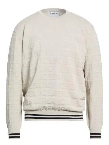 Iceberg Cotton Crewneck Sweater - Beige