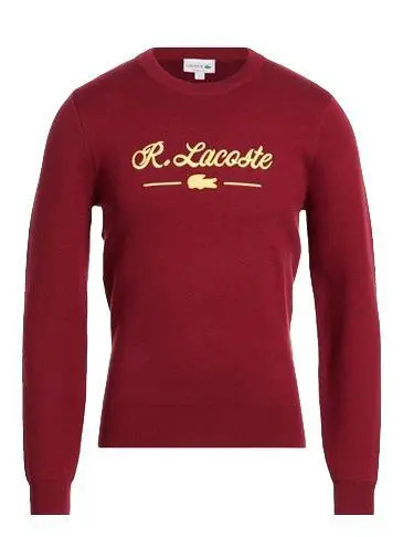 Lacoste Sweater In Wool, Cotton, And Polyamide - Red