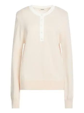 Sandro Wool And Cashmere Knit Sweater - Beige