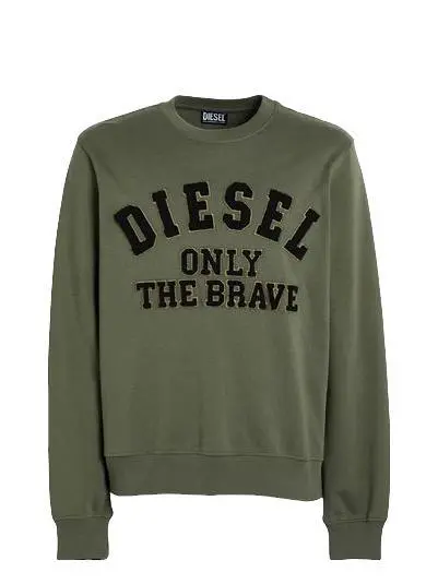 DIESEL Military Cotton Blend Sweatshirt - Green