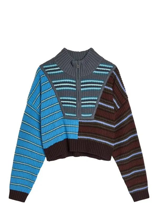 Staud Hampton Striped Cotton-blend Jumper - Multicoloured