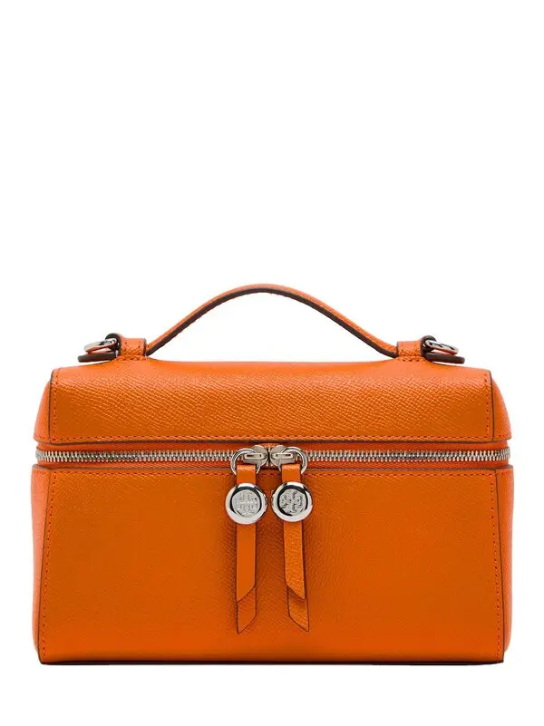 Tory Burch Leather Top Handle Bag - Orange