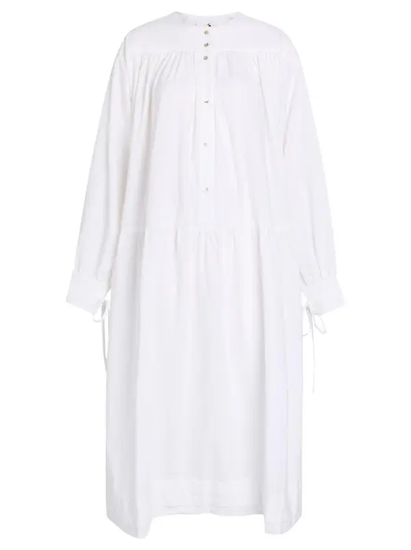 LES VACANCES D'IRINA Calla Cotton Midi Dress - White