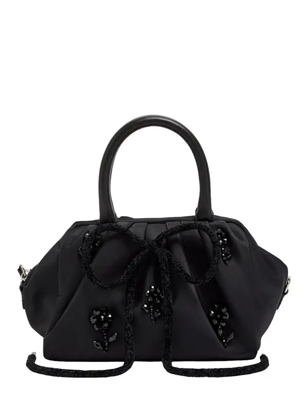 Simone Rocha Mini Embellished Top Handle Bag - Black