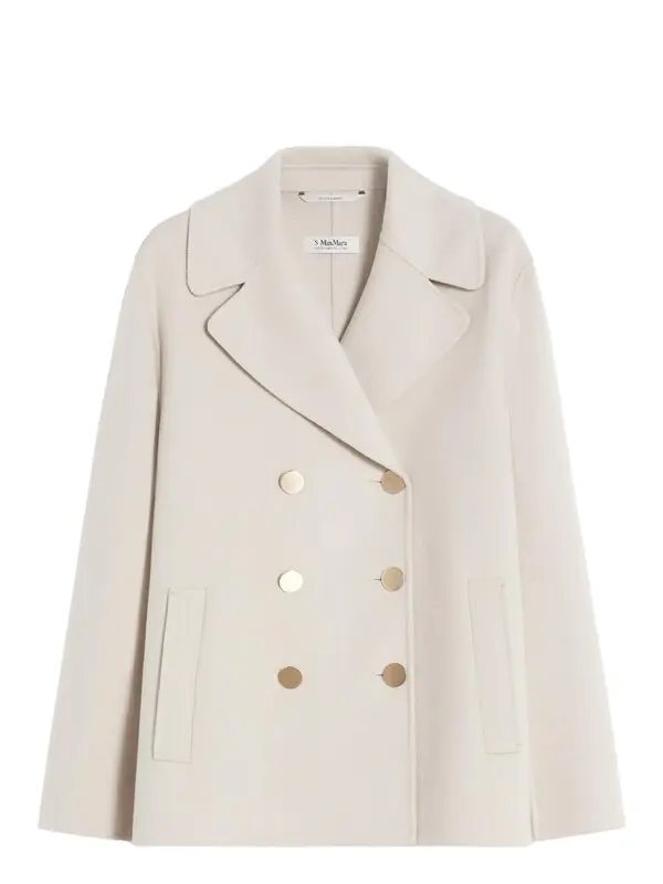 Max Mara Virgin Wool Double-breasted Coat - Beige