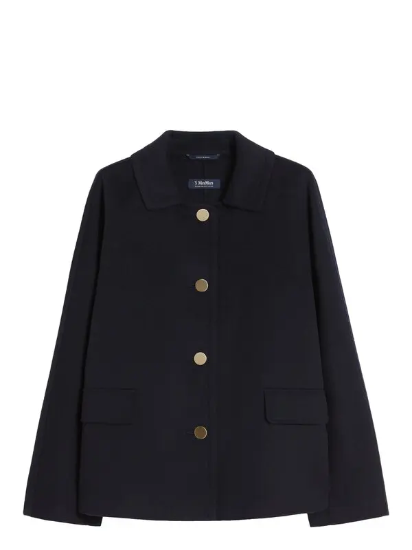 Max Mara Virgin Wool Single-breasted Jacket - Blue