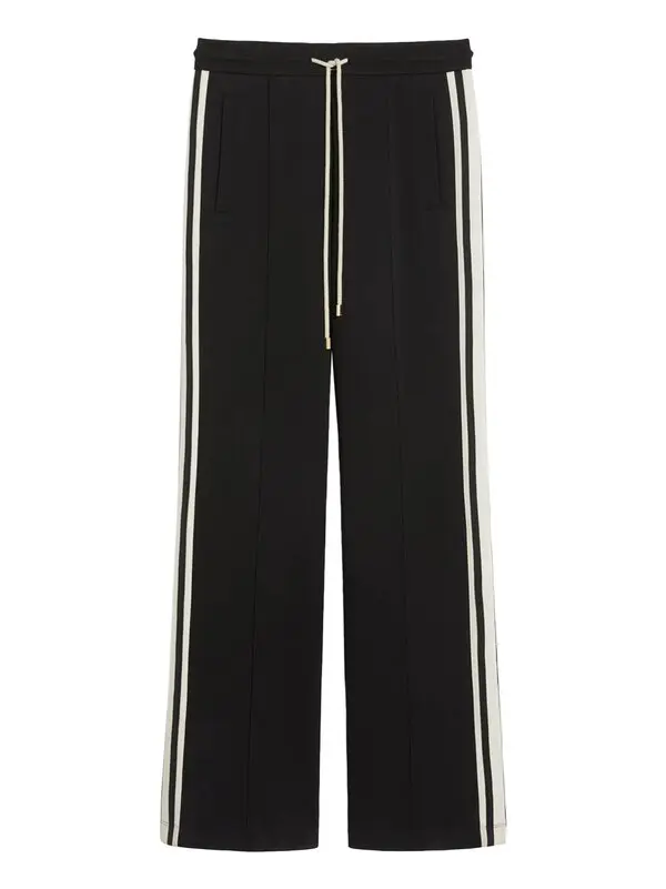 Max Mara Cotton-blend Flared Sweatpants - Black