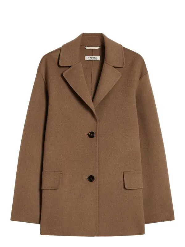 Max Mara Virgin Wool Single-breasted Coat - Beige