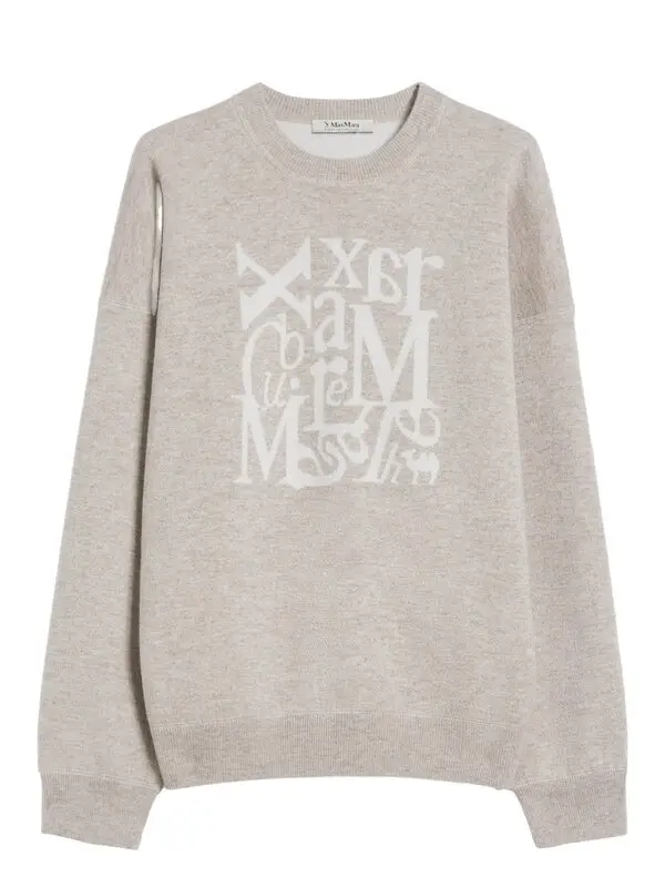 Max Mara Wool-blend Logo Sweater - Beige