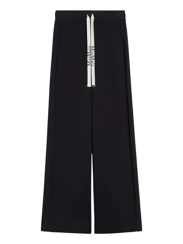 Max Mara Cotton-blend Straight Leg Track Pants - Blue