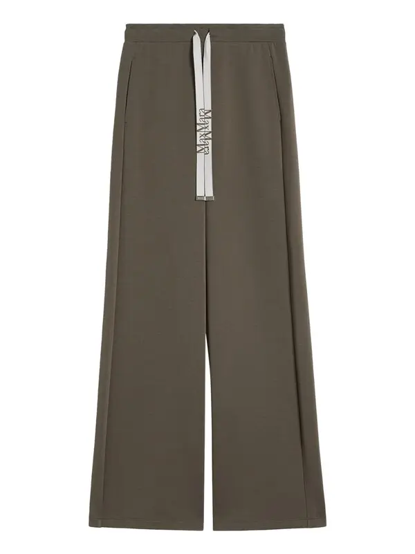 Max Mara Cotton-blend Straight Track Pants - Green