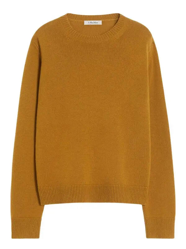 Max Mara Wool-cashmere Crewneck Pullover - Yellow