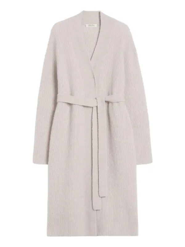 Max Mara Alpaca Wool-blend Longline Cardigan - Beige