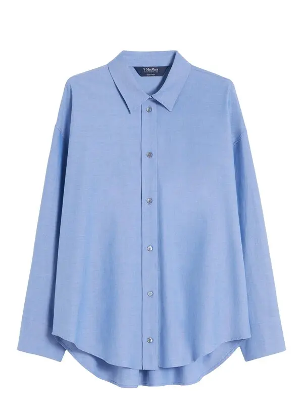 Max Mara Cotton Oxford Shirt - Blue