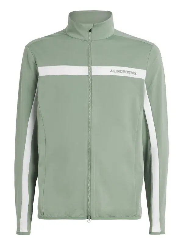 J. Lindeberg Jarvis Zip-up Mid Layer - Green