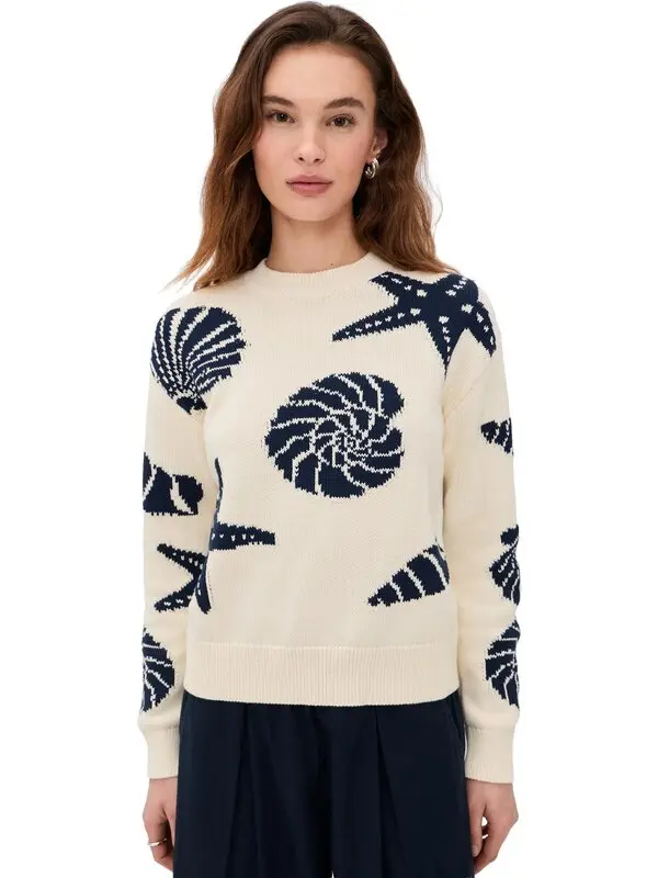 Rails Zoey Nautical Patterned Sweater - Seashells