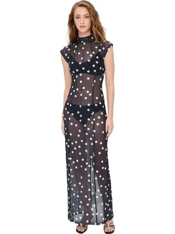 Lioness Redefined Maxi Dress - Noir Polka