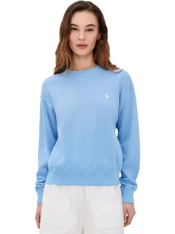 Polo Ralph Lauren Island Knit Long-sleeve Crewneck Sweatshirt - Chatham Blue