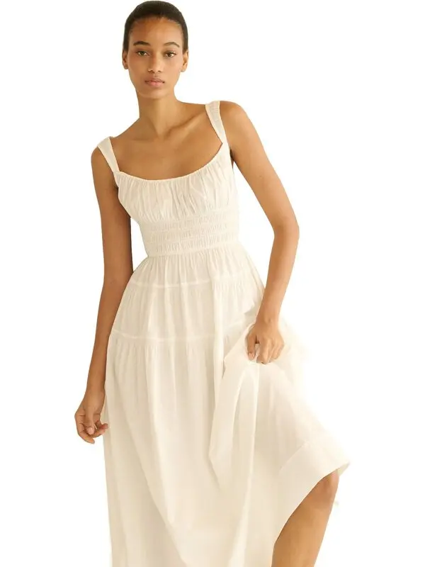 DÔEN Clover Midi Dress - Salt