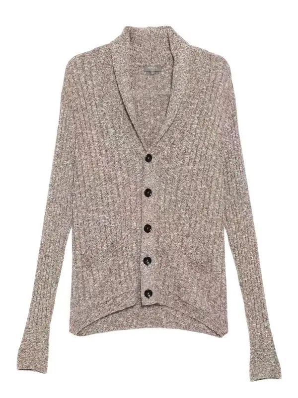 N.peal Marl Shawl Cardigan - Brown