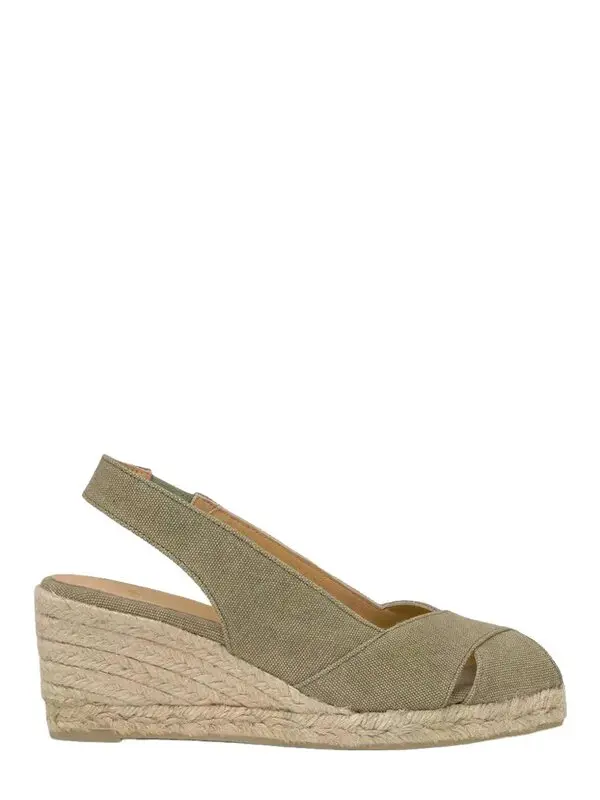 CastaÑer Diana Criss-cross Espadrille Sandals - Green