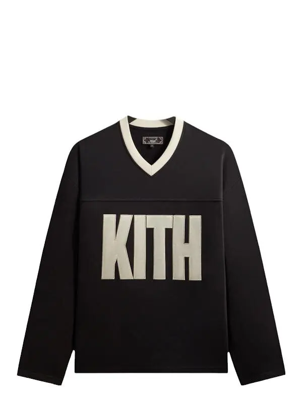 Kith Compact Fleece Long Sleeve Julien Jersey - Black