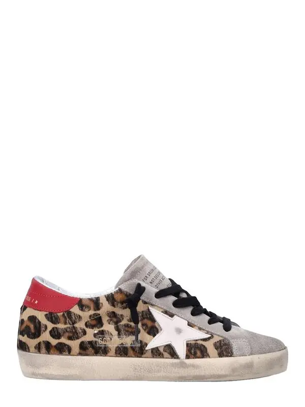 GOLDEN GOOSE Superstar Sneakers - Leopard/white/red
