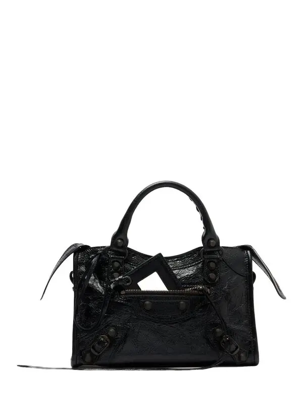 Balenciaga Le City Mini Leather Tote Bag - Black