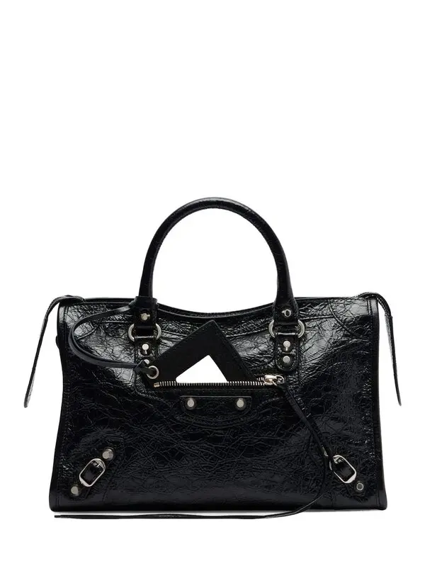 Balenciaga Le City Small Leather Tote Bag - Black