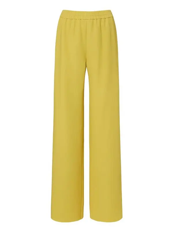 Valentino Garavani Silk Wide-leg Pants - Yellow