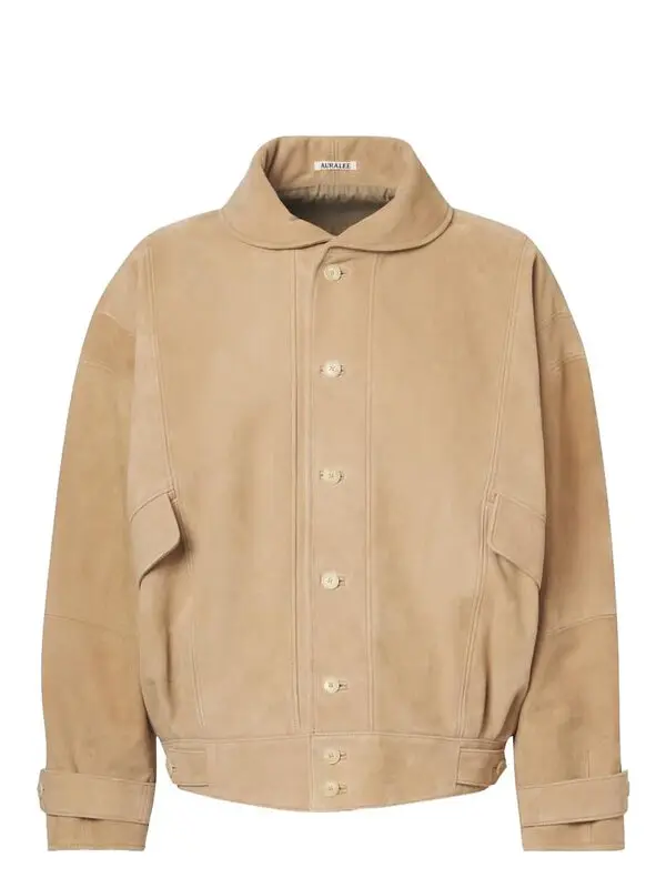 Auralee Suede Blouson Jacket - Beige
