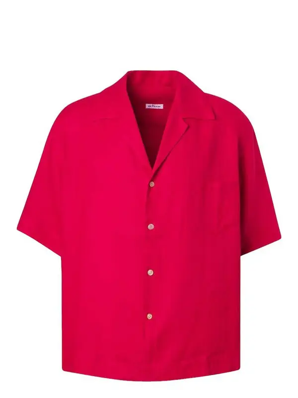 Kiton Linen Shirt - Red