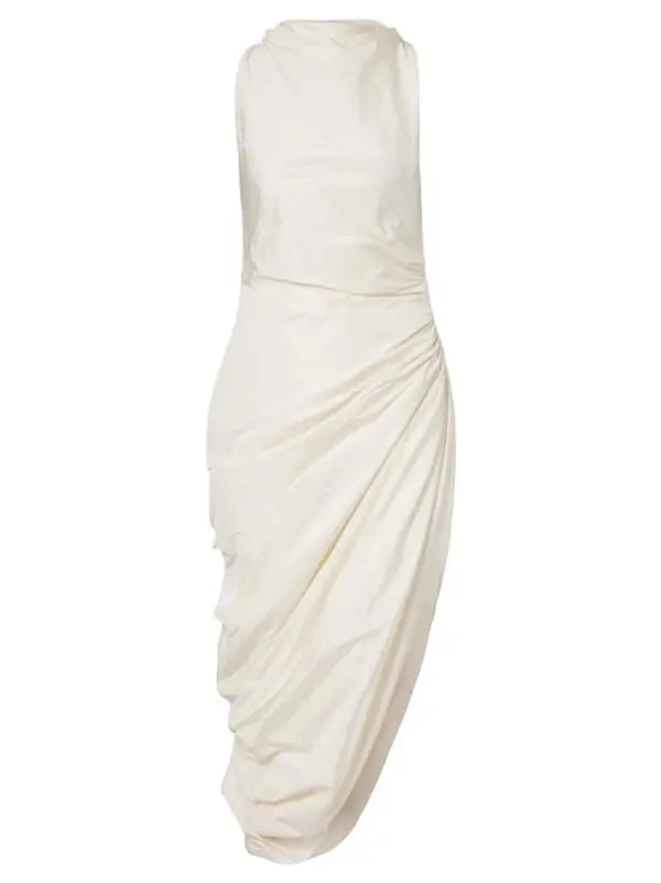 Altuzarra Dora Asymmetric Midi Dress - White