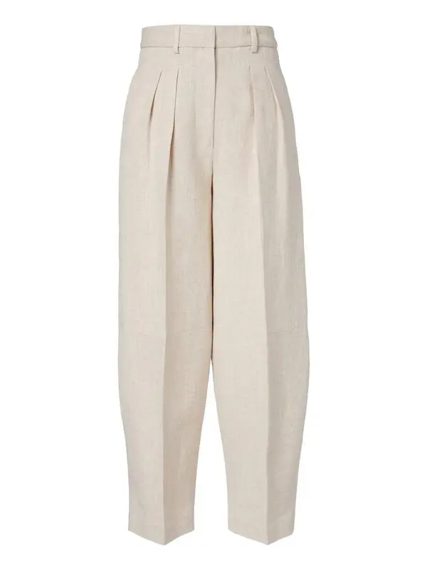 Altuzarra Dash Cropped Barrel-leg Pants - Beige