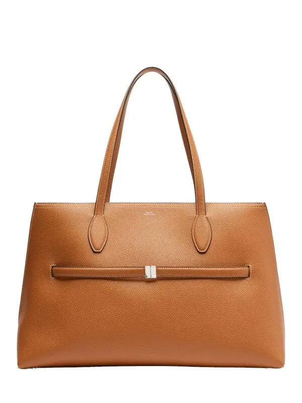 TOTEME Lounge Large Leather Tote Bag - Brown