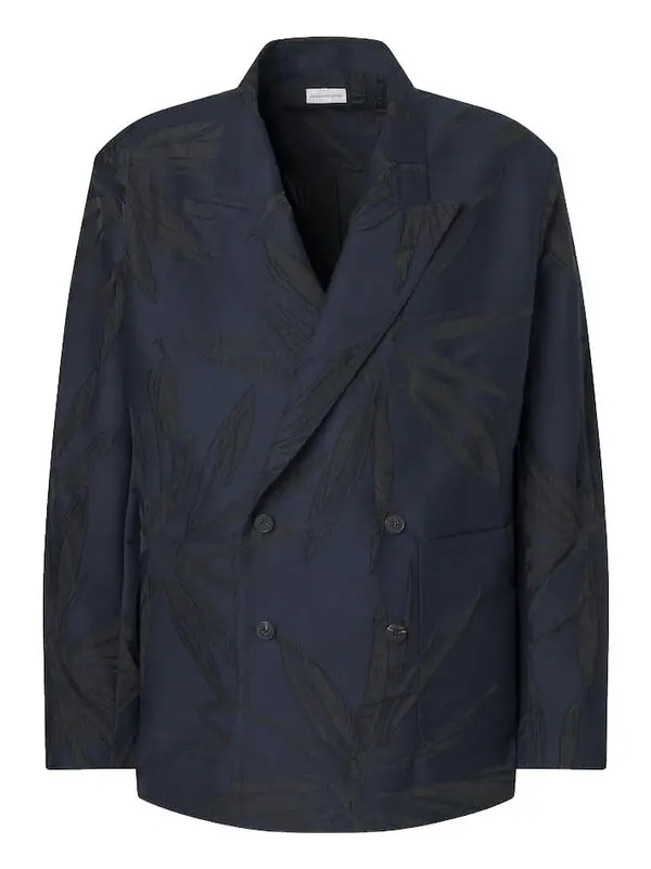 Dries Van Noten Cotton-blend Jacquard Blazer - Blue