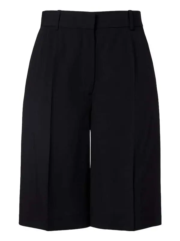 TOTEME High-rise Bermuda Shorts - Black