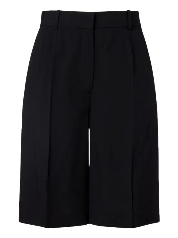 TOTEME High-rise Bermuda Shorts - Black
