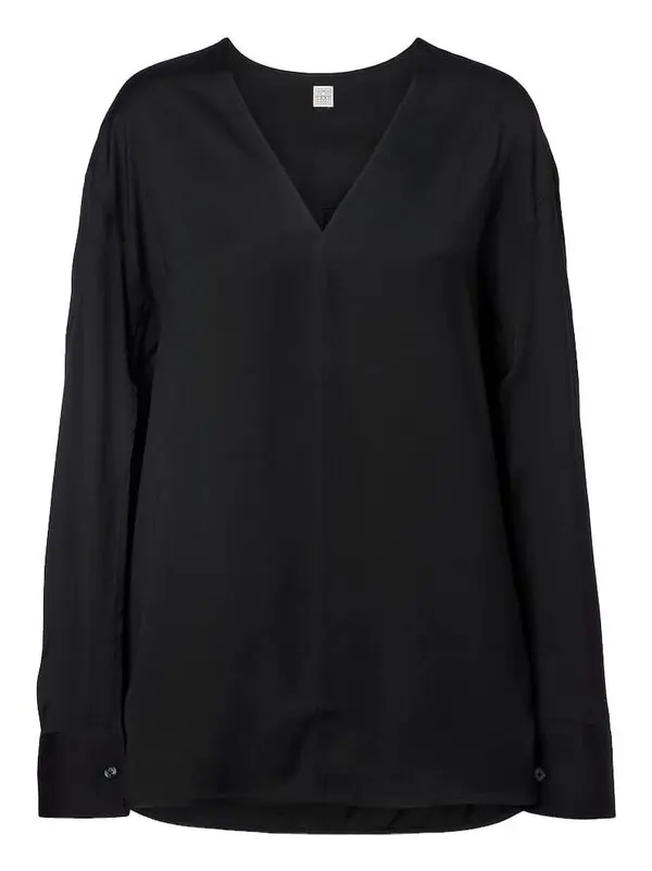 TOTEME Oversized Blouse - Black
