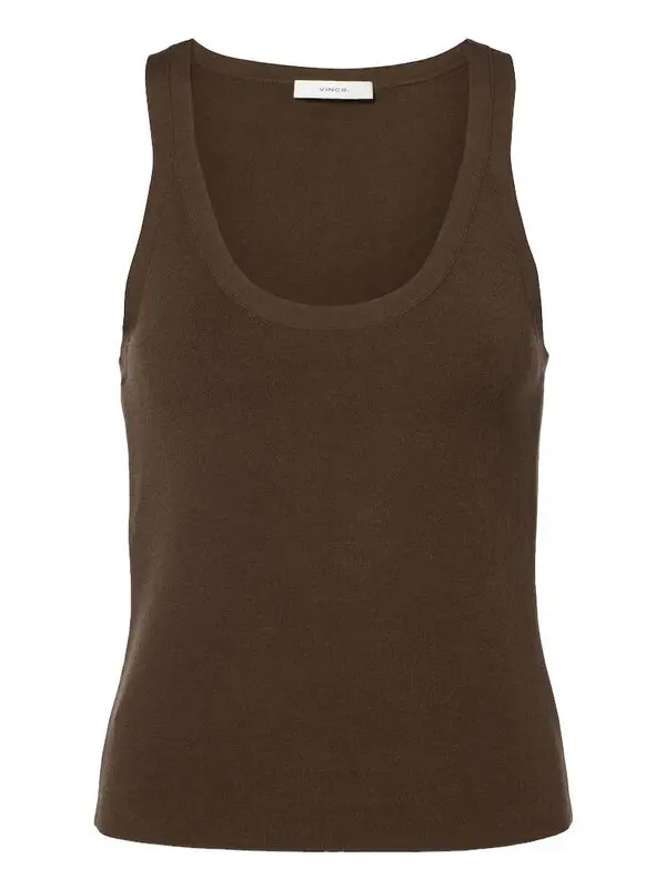 Vince Knitted Tank Top - Brown