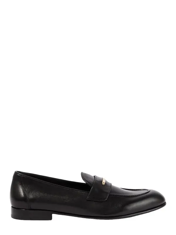 Brioni Appia Leather Loafers - Black